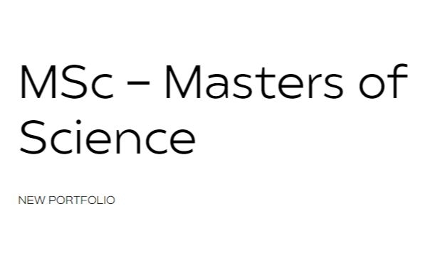 A new portfolio for Master of Science (MSc) students : a career booster ...